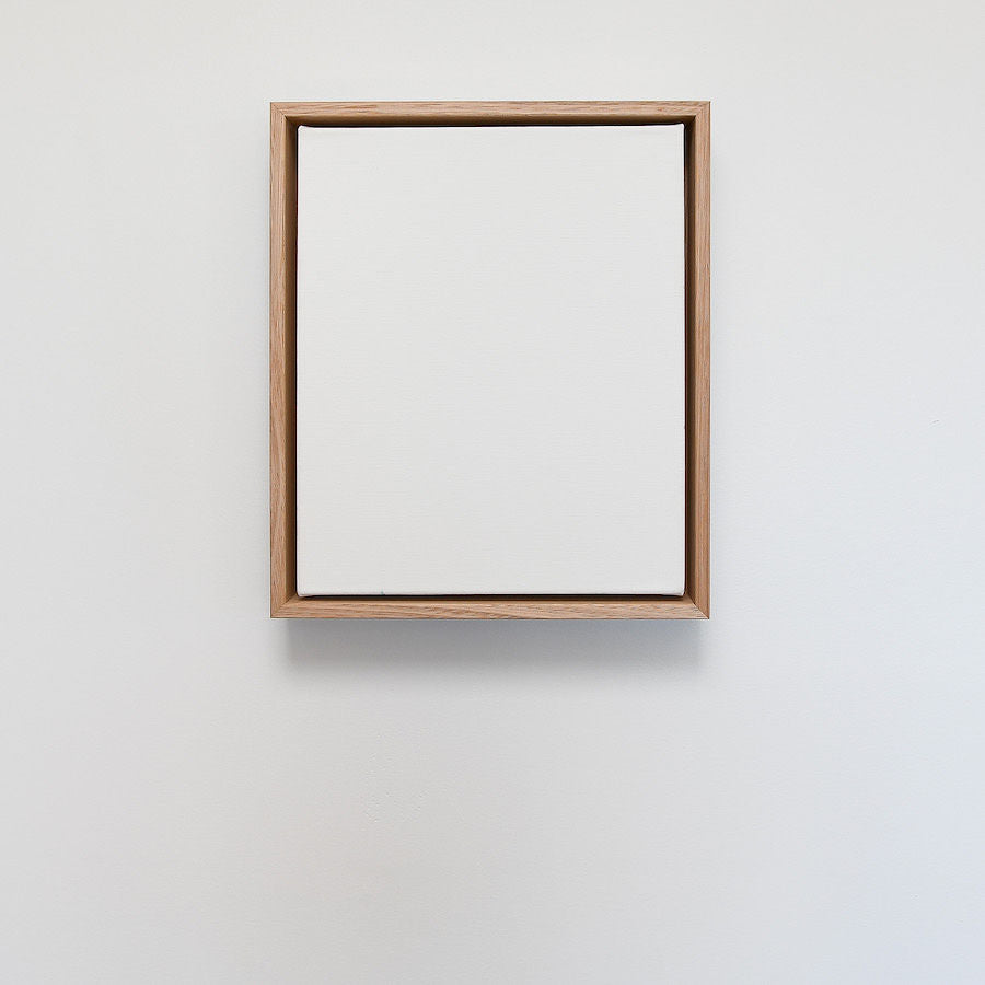 Tasmanian Oak Float Framed Print - Portrait 282 x 333mm – Canvas and Wood