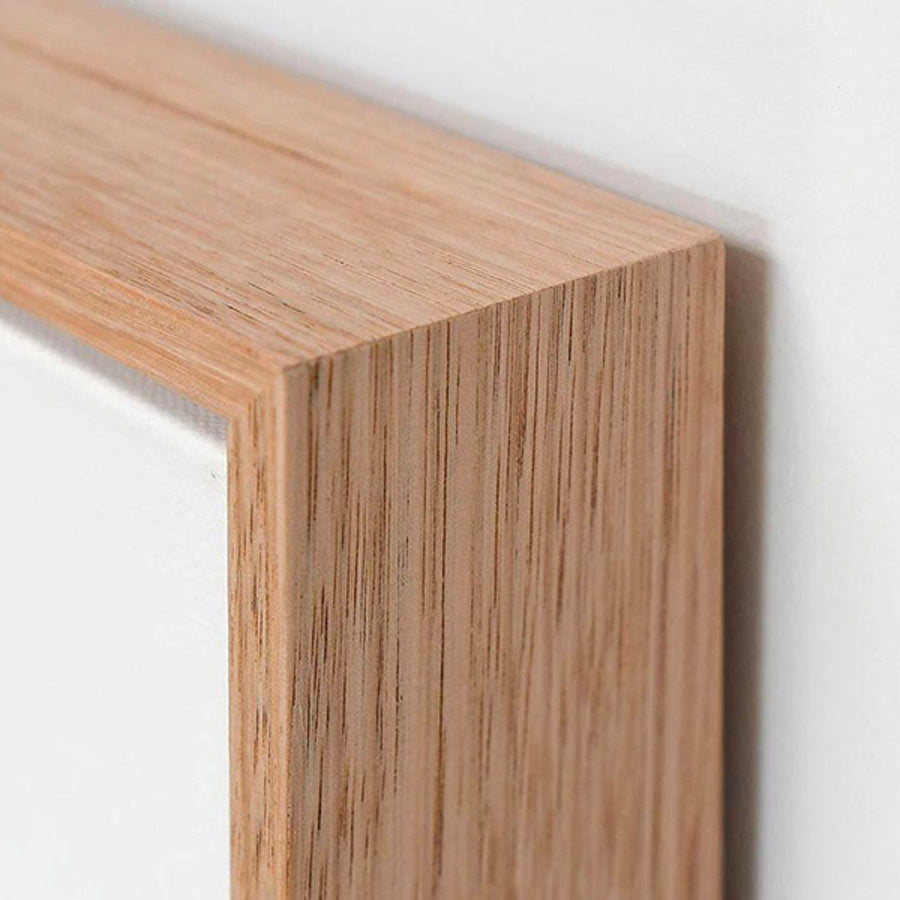 Tasmanian Oak Float Framed Print - Square 231 x 231mm – Canvas and Wood